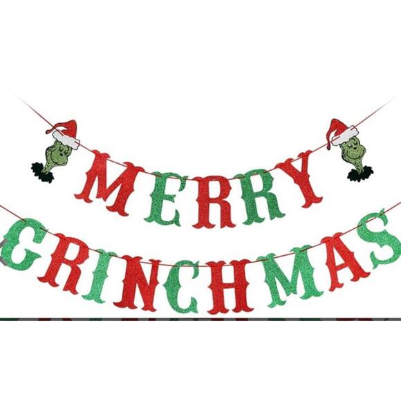 Accents | Grinch Inspired Merry Grinchmas Christmas Banner | Poshmark